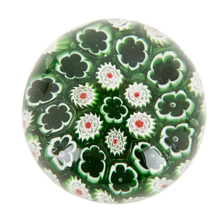 Collection of Six Glass Multicolored Paperweights For Sale at 1stDibs