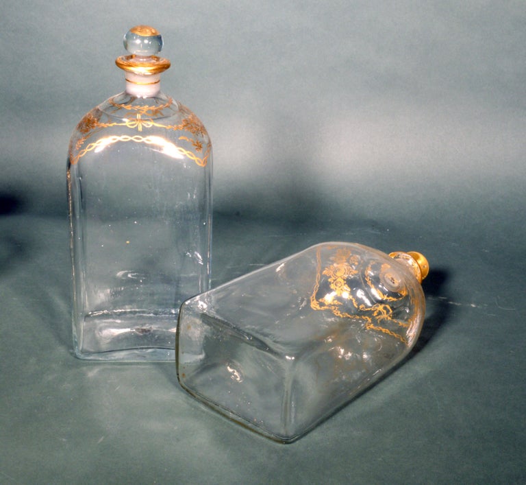 Collection of Spanish Glass Bottles and Glasses in Carrying Case, Royal ...