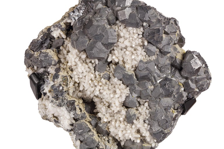 Collection of Splendid Mineral Specimens Naturally Formed as Snowy ...