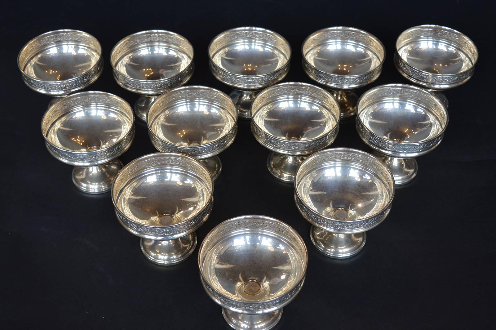 Collection of Sterling Silver Ice Cream Dishes at 1stDibs | silver ice ...