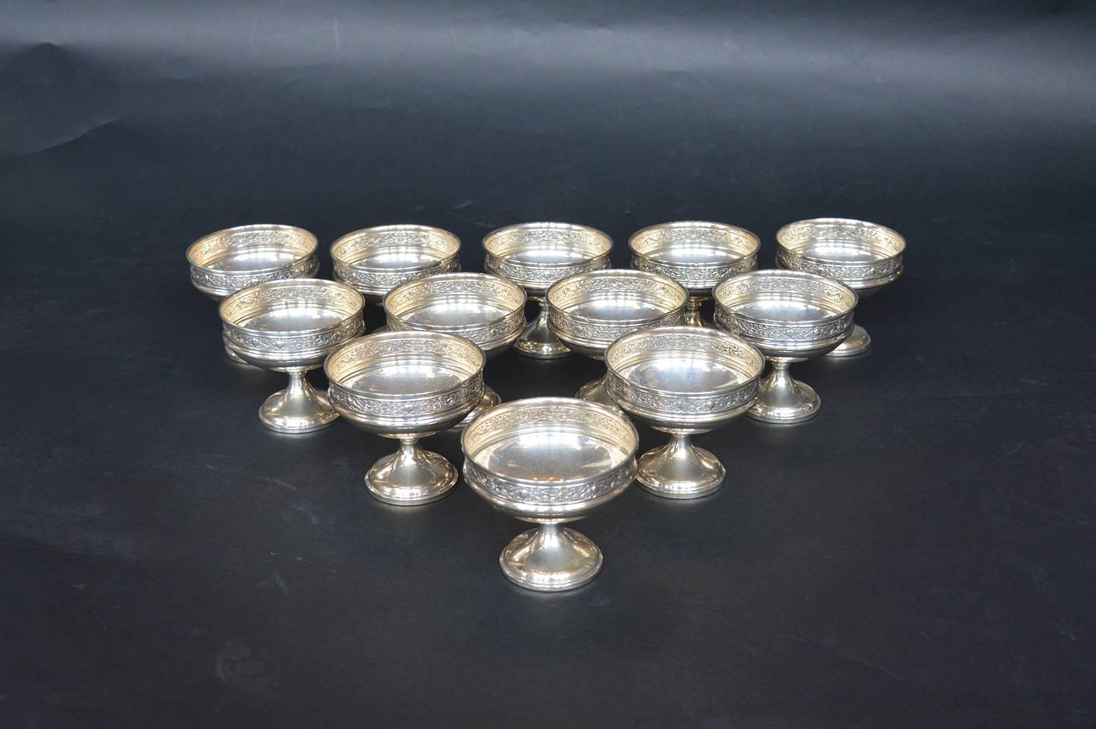 Collection of Sterling Silver Ice Cream Dishes at 1stDibs | silver ice ...