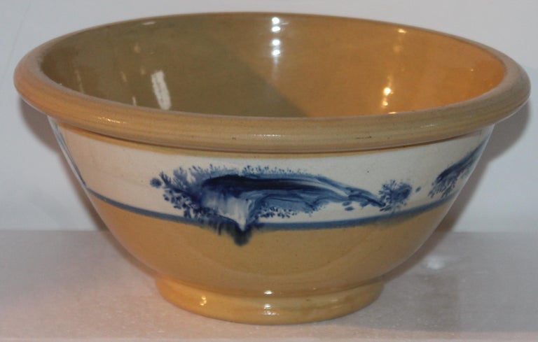Collection of Three 19th Century Mocha Yellow Ware Bowls For Sale at ...