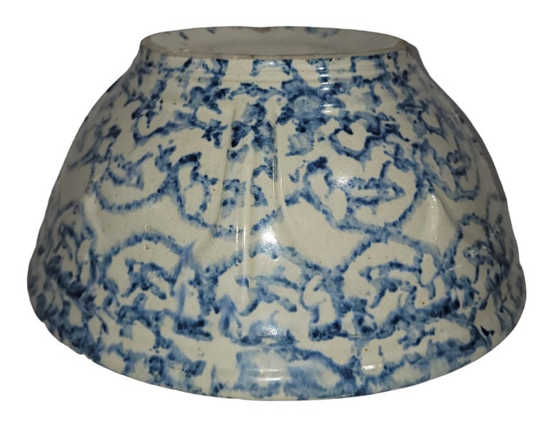 Collection of Three 19thc Sponge Ware Bowls -3 For Sale at 1stDibs