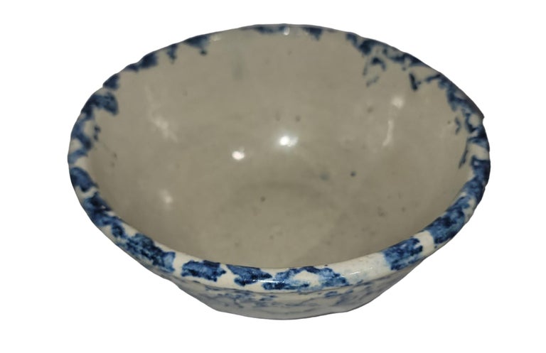 Collection of Three 19thc Sponge Ware Bowls -3 For Sale at 1stDibs