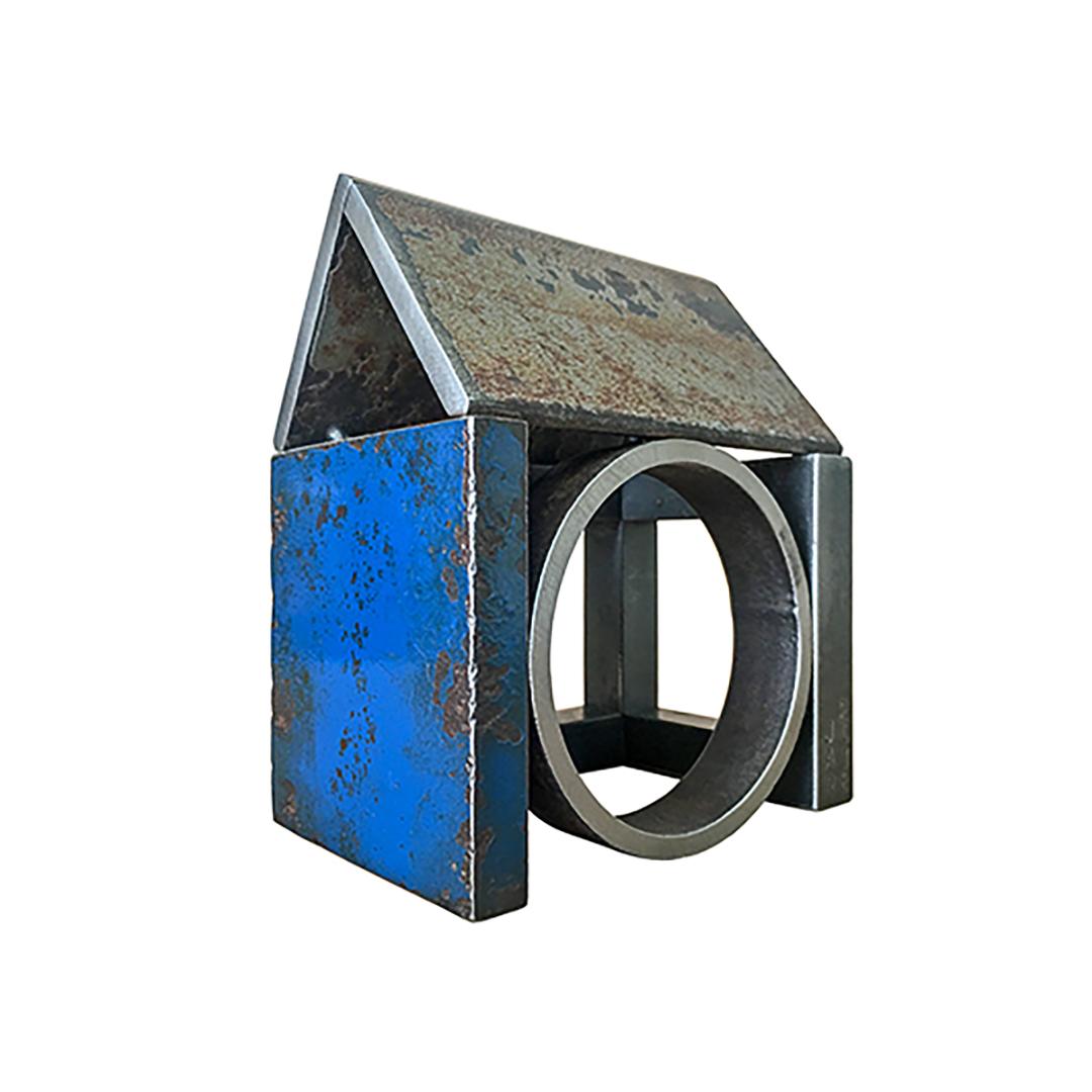 Collection of Three Barn House Structures by Jim Rose, Welded Salvaged ...