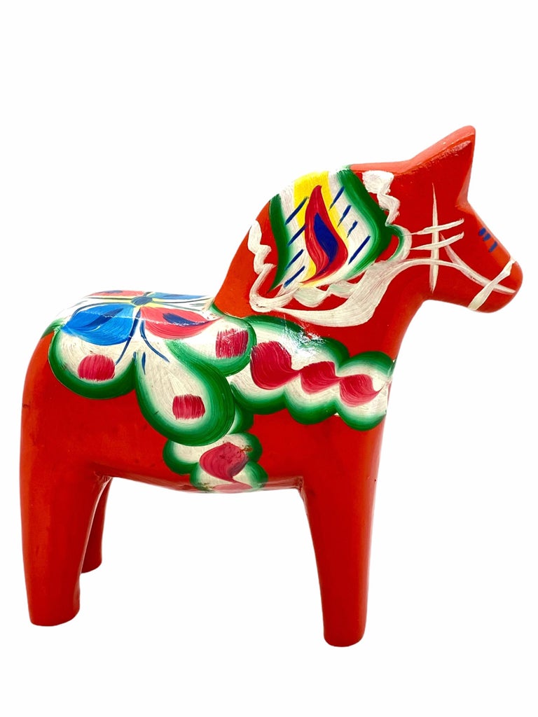 Collection of Three Vintage Swedish Dala Horses by Nils Olsson, Sweden ...