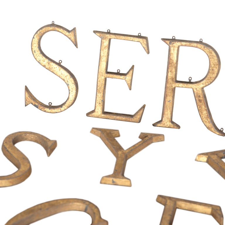 Collection of Twelve 19th Century Zinc Letters For Sale at 1stDibs