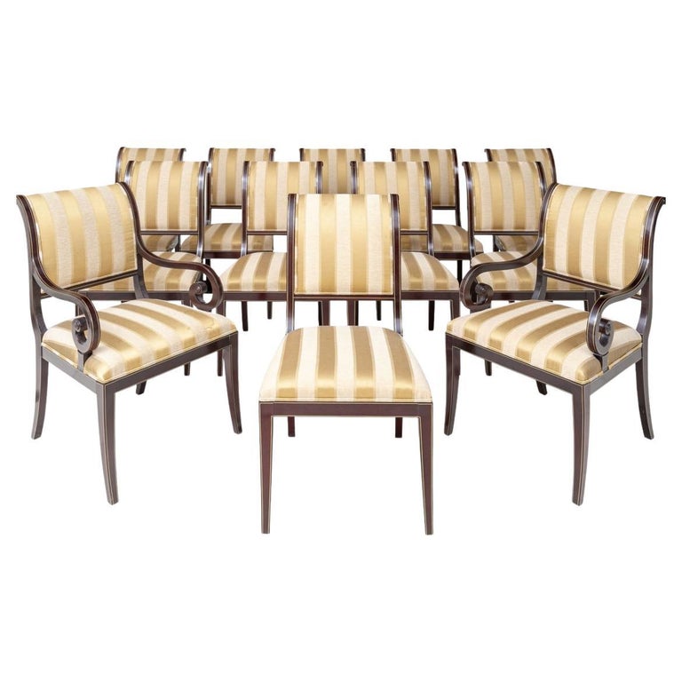 Collection of Twelve Kindel Furniture Neoclassic Style Sleigh Back ...