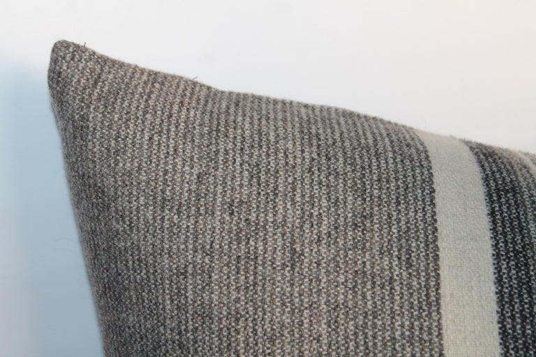 Collection of Two Pairs of Grey Stripe Woven Pillows For Sale at 1stDibs