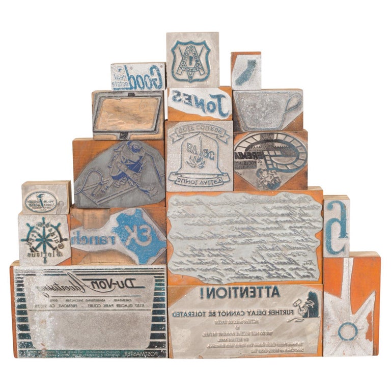 Collection of Typeset Advertising Print Blocks, C.1940 For Sale at 1stDibs