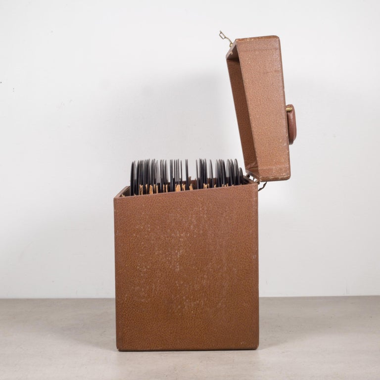 Collection of Vintage Records in Case circa 1940-1950 at 1stDibs