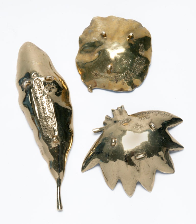 Collection of Virginia Metalcraft Cast Brass Leaf Trays/Set of 3 For ...