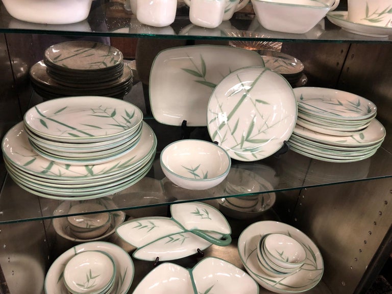 Collection of Winfield California Green Bamboo Dinnerware at 1stDibs