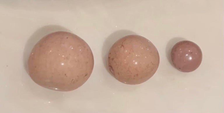Collection Rose Colored Stone Balls, Brazil, Contemporary For Sale at ...
