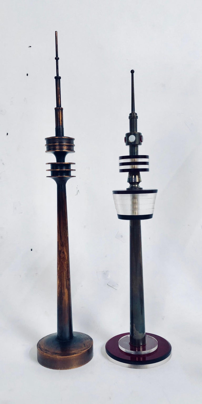 Collection Vintage Space Age Looking TV Tower Models circa 1950-1970 ...
