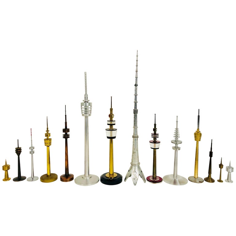 Collection Vintage Space Age Looking TV Tower Models circa 1950-1970 ...