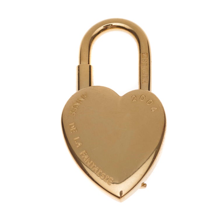 Collector Hermès Golden Padlock "Heart" for the "Year of Fantasy 2004 ...
