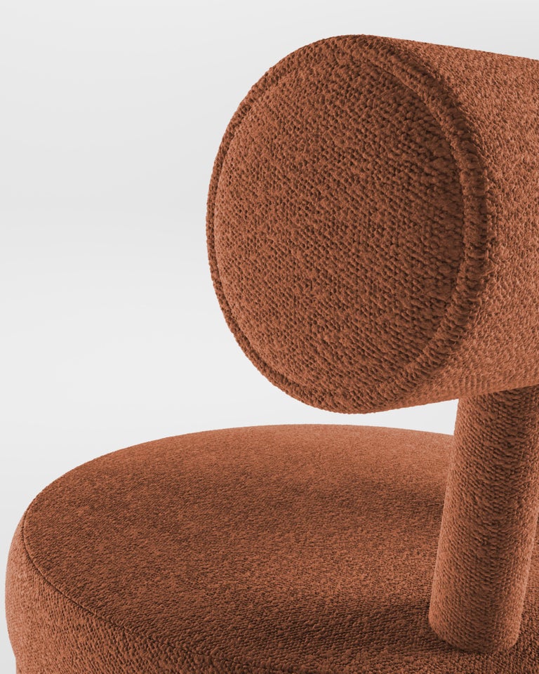 Collector Modern Moca Chair in Bouclé Burnt Orange by Studio Rig For ...