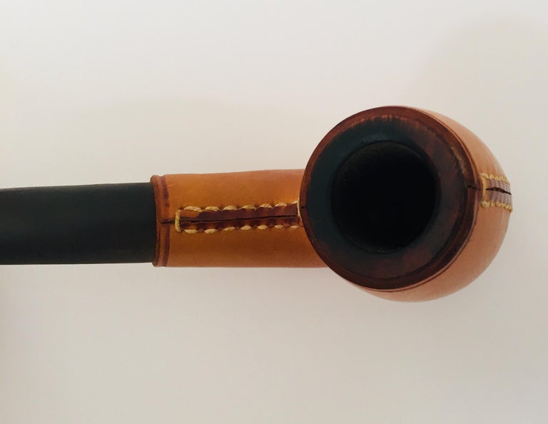 Collector Vintage Longchamp France Tan Calf Leather Wrapped Tobacco ...