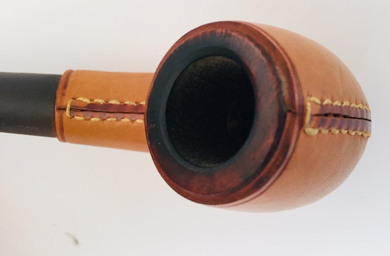 Collector Vintage Longchamp France Tan Calf Leather Wrapped Tobacco ...