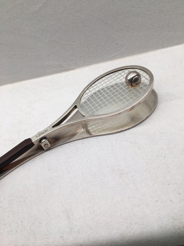Collector’s Vintage Hermes Tennis Racket and Ball Paper Clip at 1stDibs