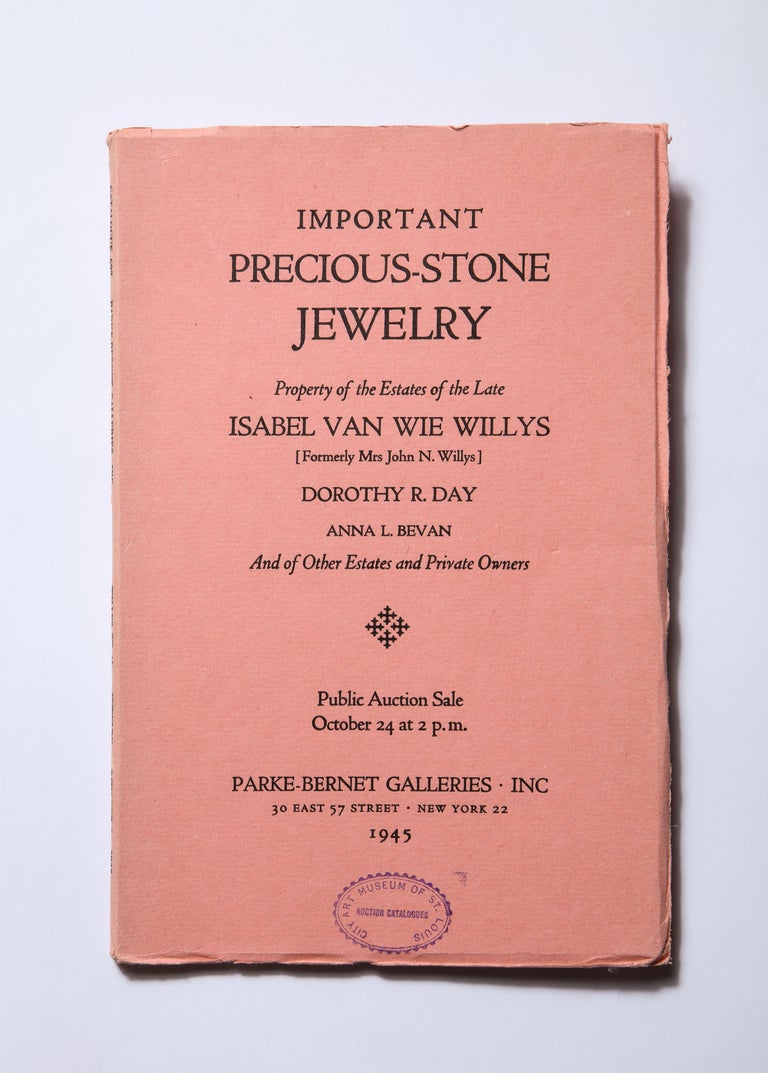 Collectors Vintage Sotheby Important Jewelry Auction Catalogs Cartier ...