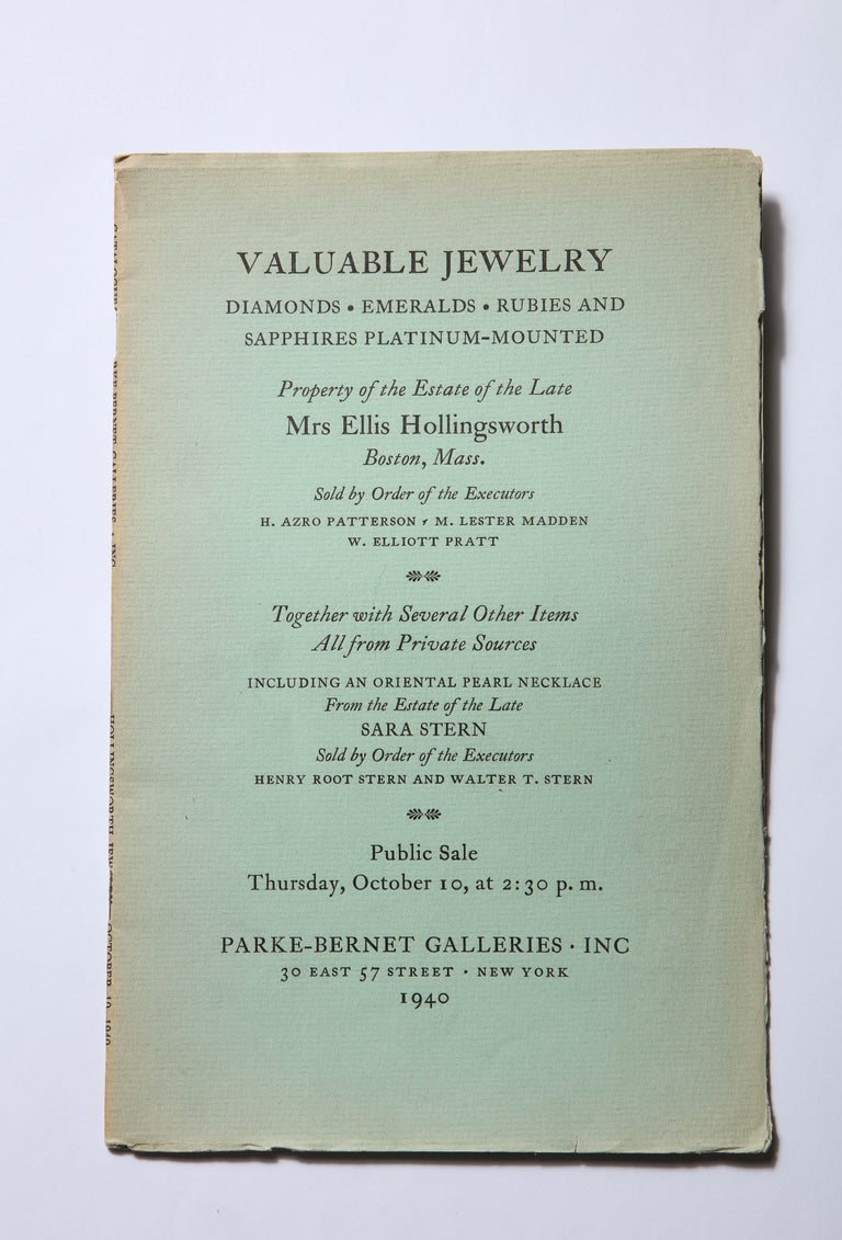 Collectors Vintage Sotheby Important Jewelry Auction Catalogs Cartier ...