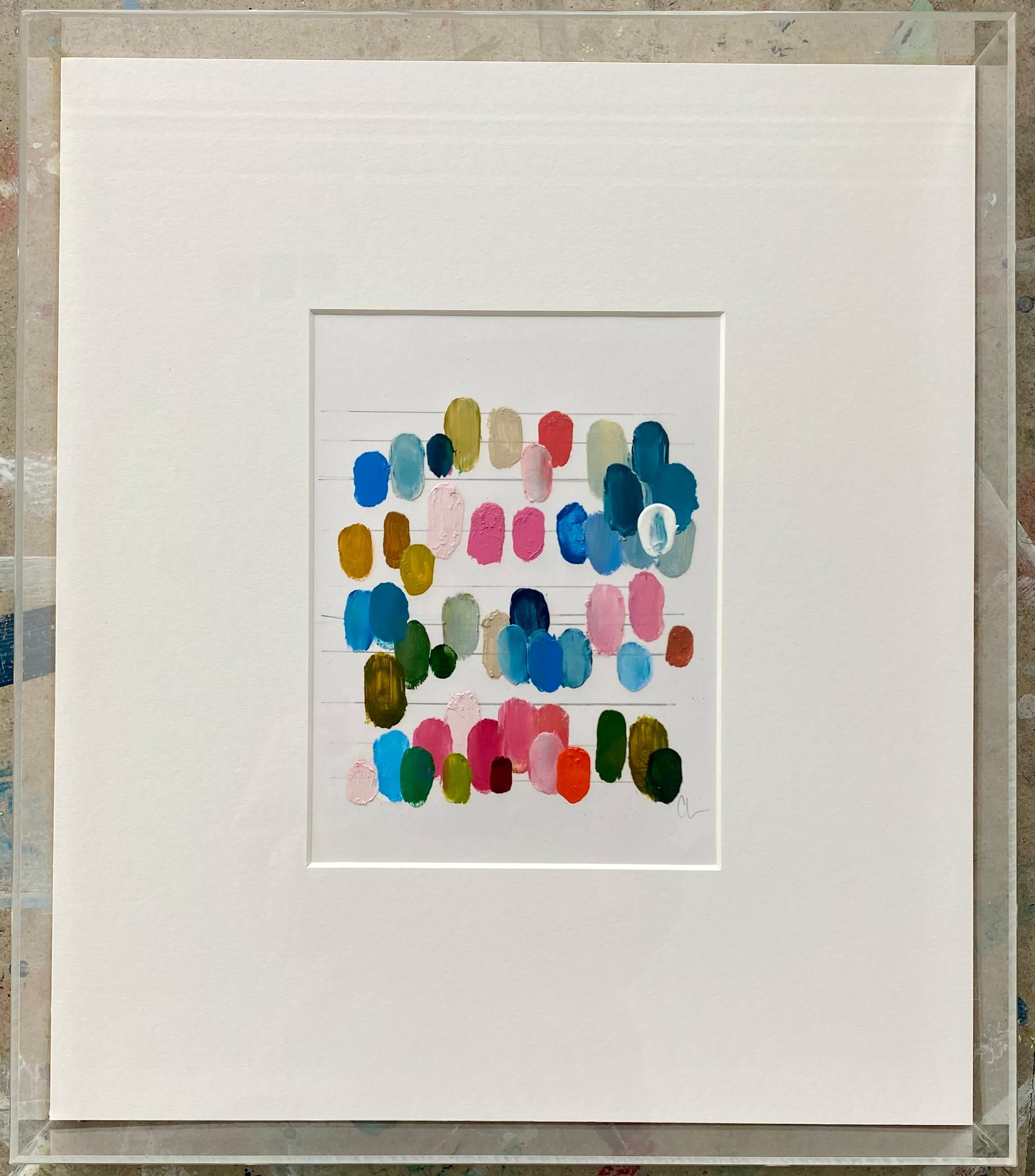 Colleen Leach - Forg' Oil Study 4 by Colleen Leach, Framed Abstract oil ...