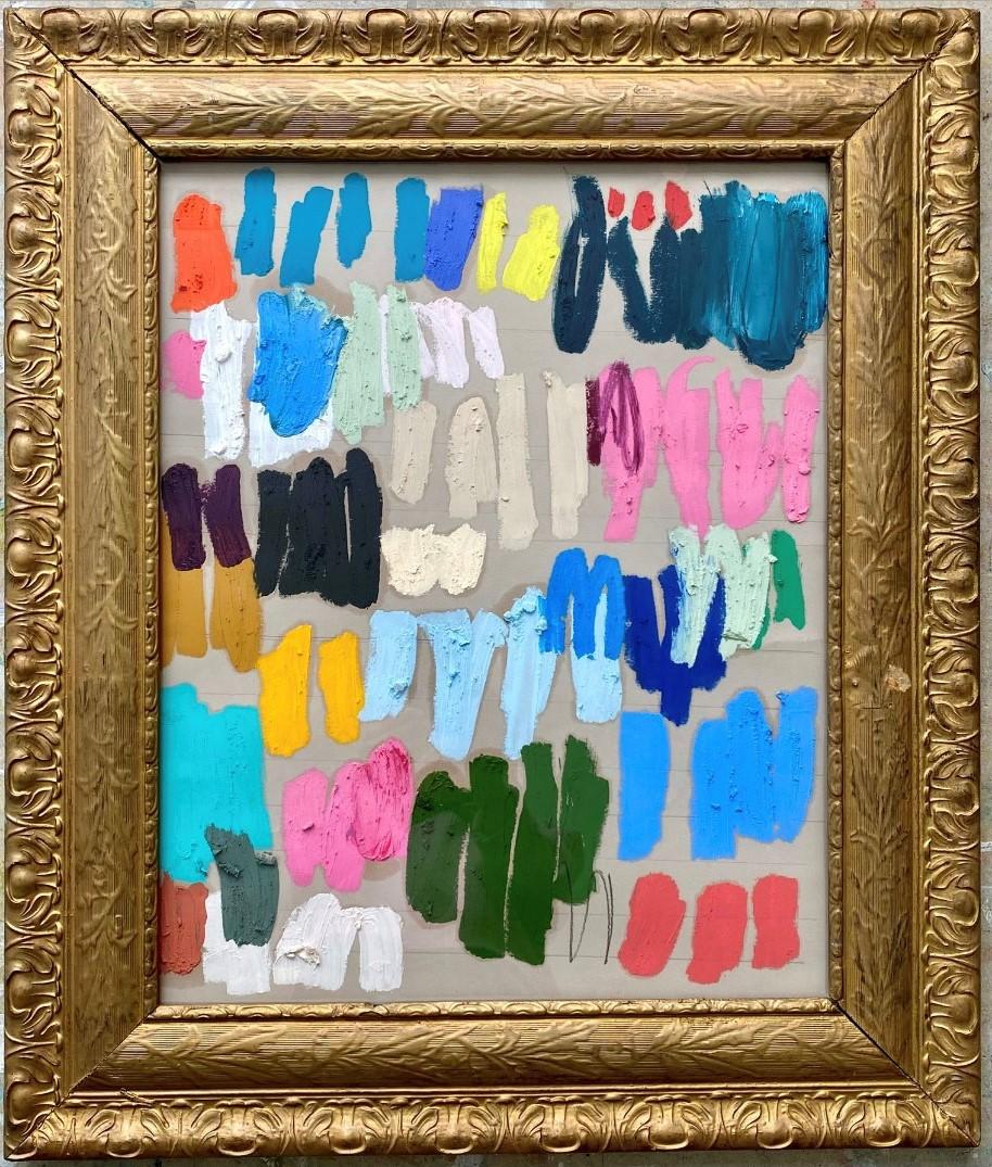 Colleen Leach - Wishful Thinking by Colleen Leach, Framed Abstract oil ...