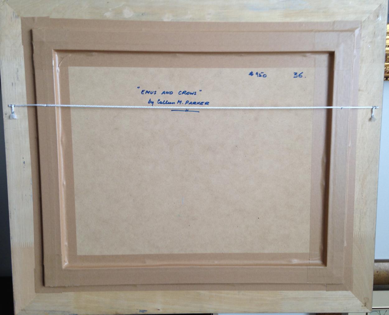 Colleen Parker 'Australian', Oil on Board, Emus and Crows, circa 1980 ...