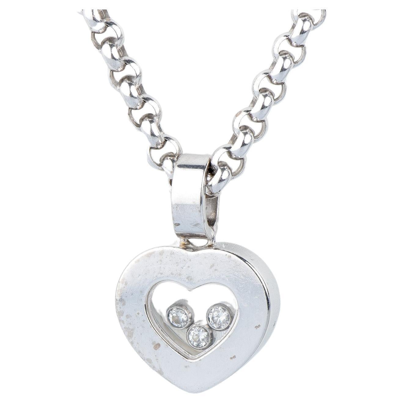 Collier Chopard en or blanc 18 cts For Sale at 1stDibs