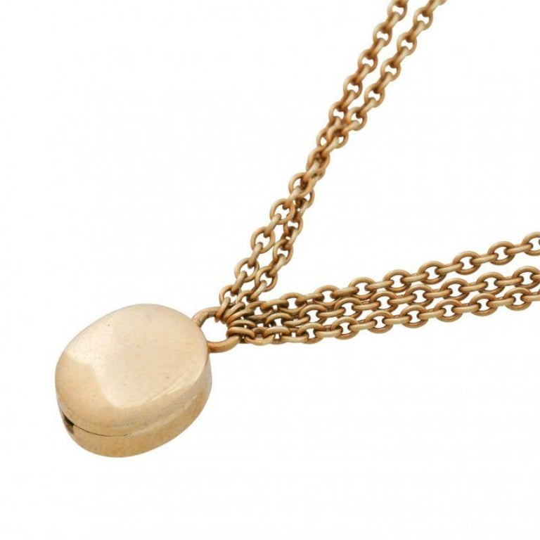 Collier, Five -Row with Folding Clasp, Yellow Gold 14 K. Length Approx ...