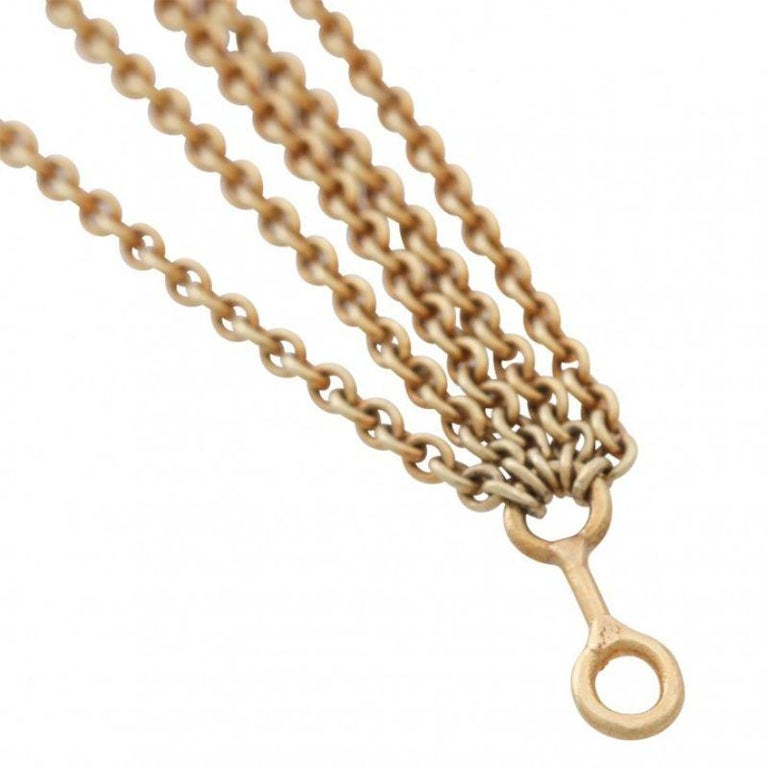 Collier, Five -Row with Folding Clasp, Yellow Gold 14 K. Length Approx ...