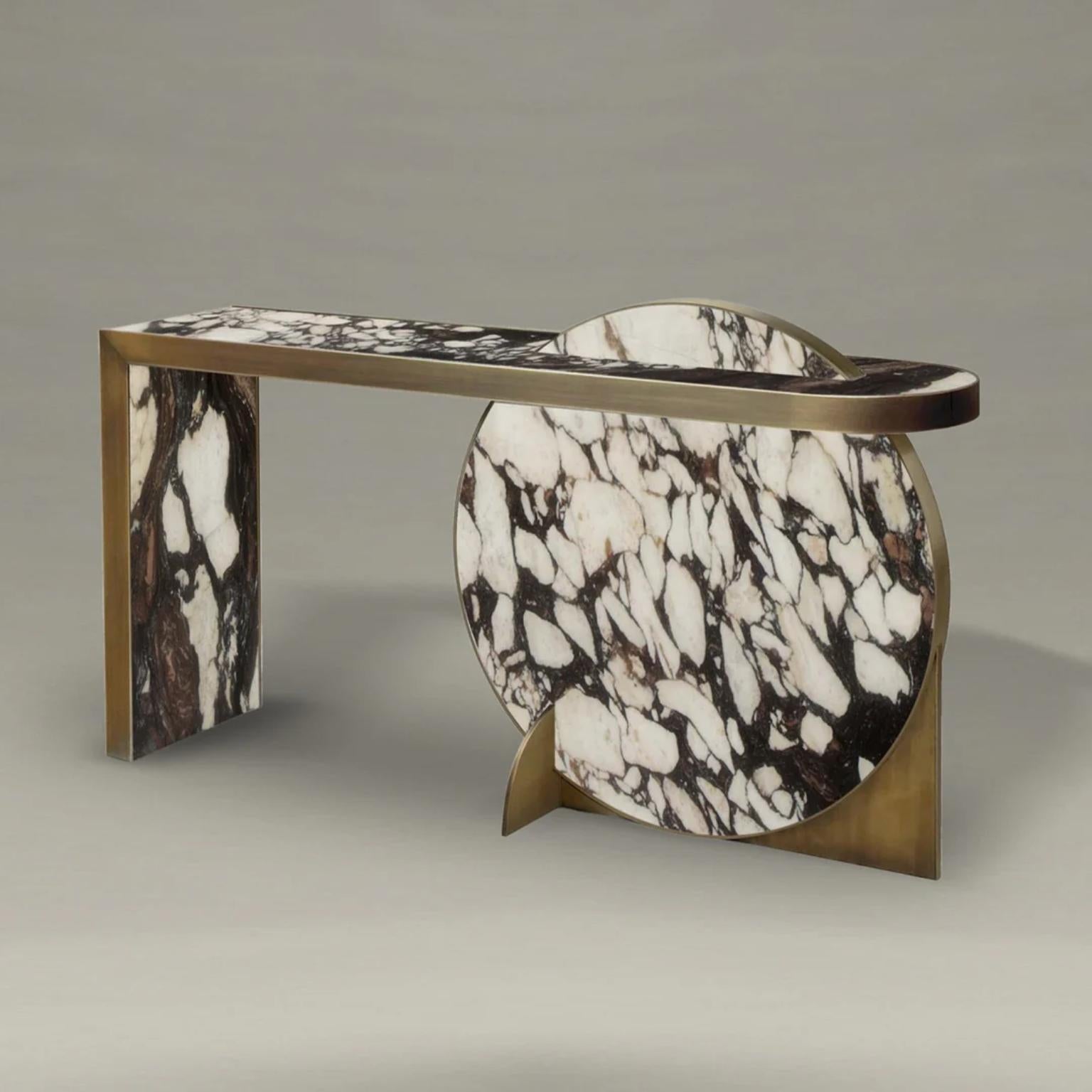 Collision Calacatta Viola Console by Bohinc Studio For Sale at 1stDibs