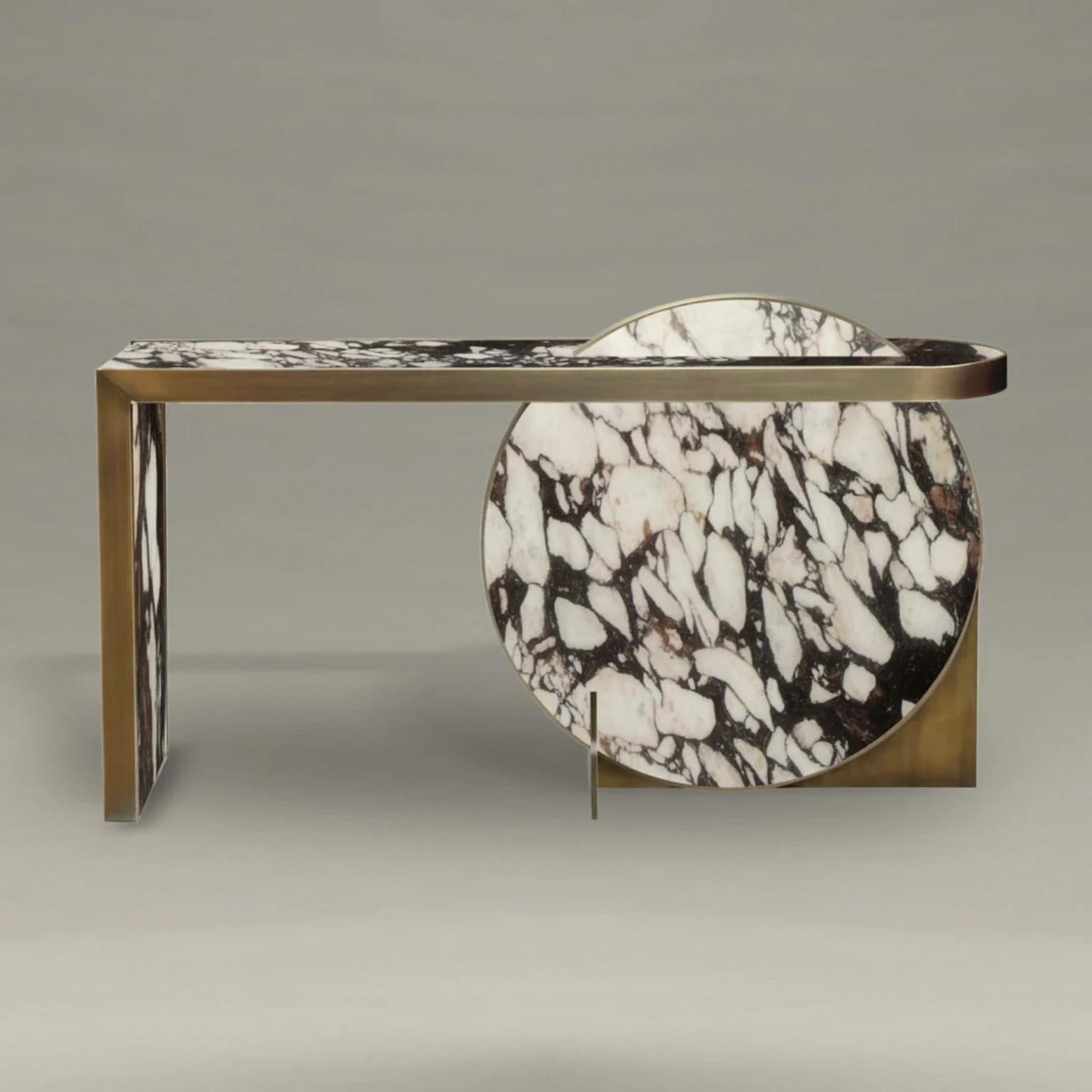 Collision Calacatta Viola Console by Bohinc Studio For Sale at 1stDibs