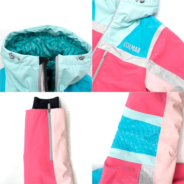 Colmar Neon Pink Ski Jacket and Trousers Set US 4 at 1stDibs
