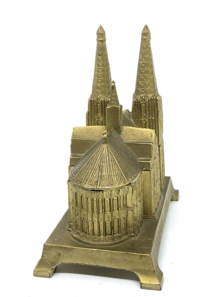 Cologne Cathedral Jewelry Trinket Box Metal, Antique German Souvenir ...