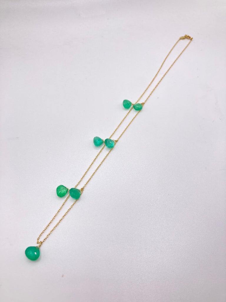 Colombian Emerald "7" Necklace For Sale at 1stDibs