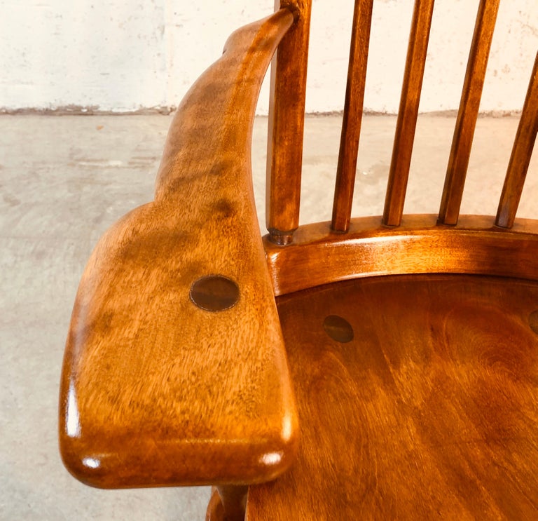 Colonial American High-Back Rocking Chair by Herman De Vries for Sikes ...