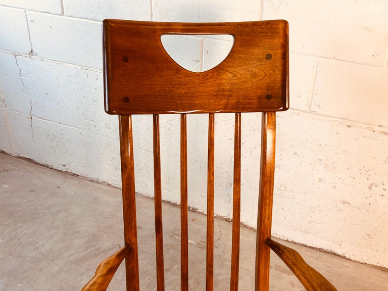 Colonial American High-Back Rocking Chair by Herman De Vries for Sikes ...