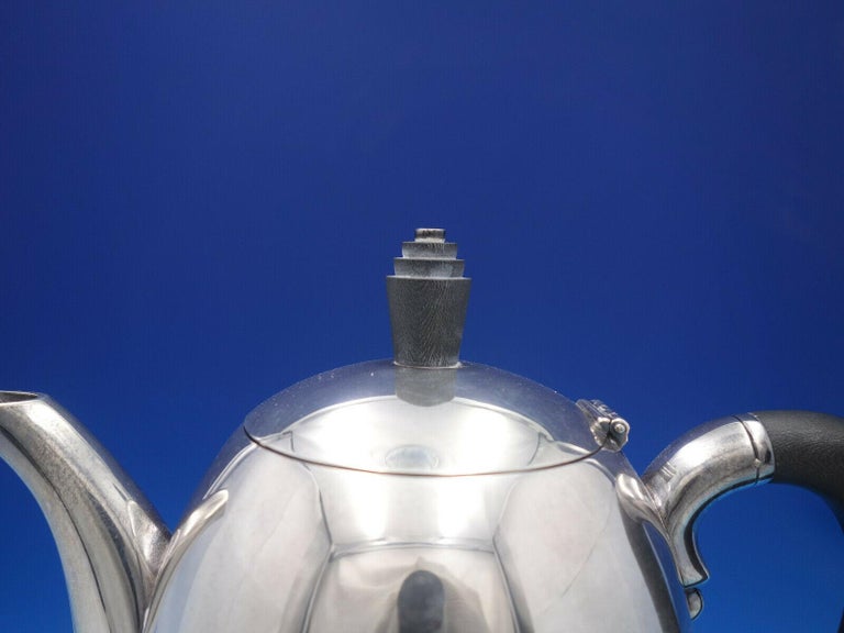 Colonial Fiddle by Tuttle Sterling Silver Tea Set 5 Piece '#6120 ...