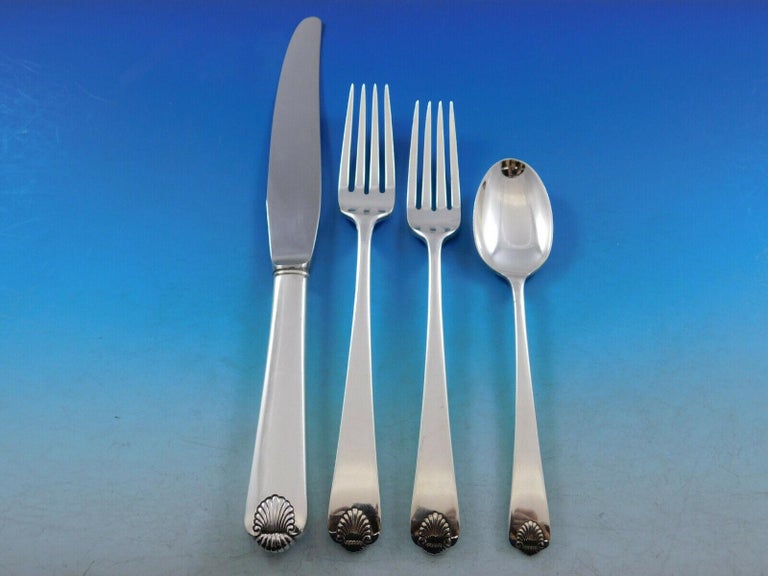 Colonial Shell by International Sterling Silver Flatware Set Service ...