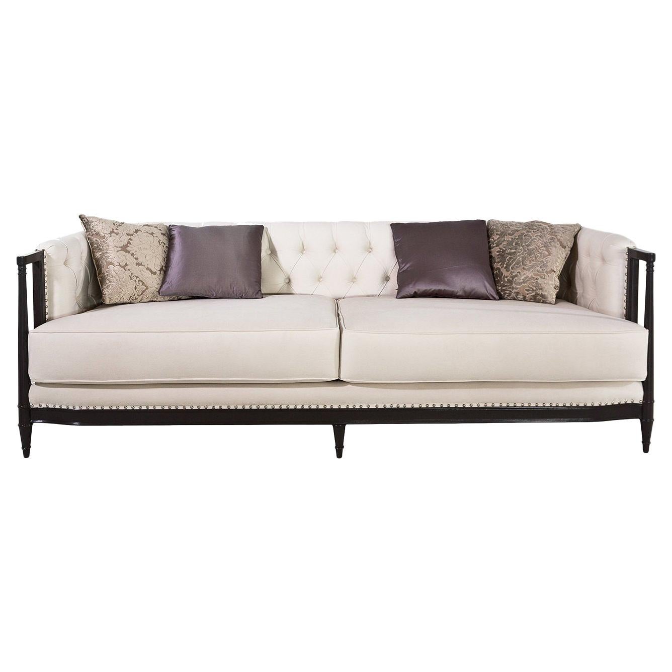 Colonial-Style Beige Sofa For Sale at 1stDibs | colonial style sofas ...