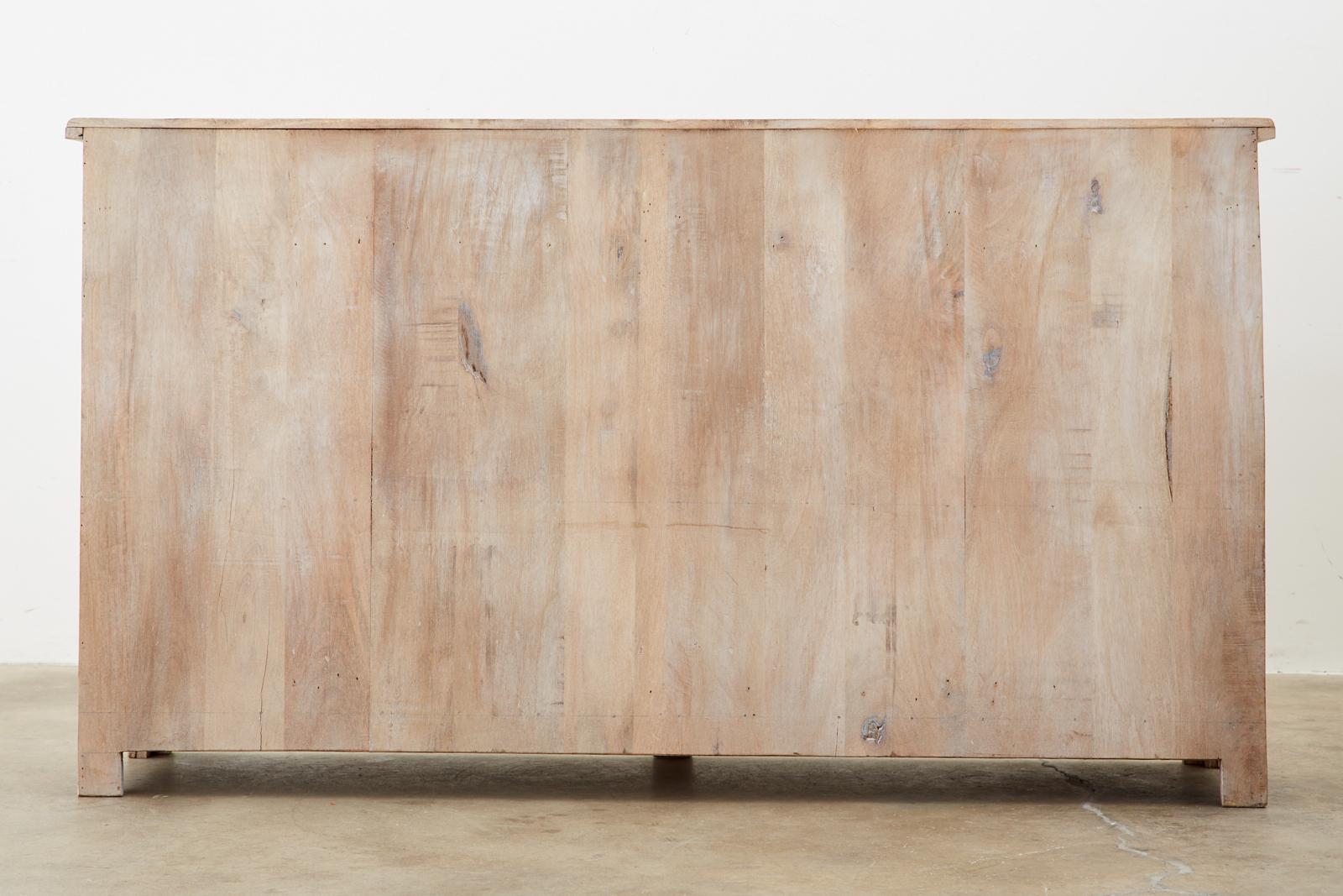 Colonial Style Indian Bleached Teak Sideboard Server Cabinet at 1stDibs ...