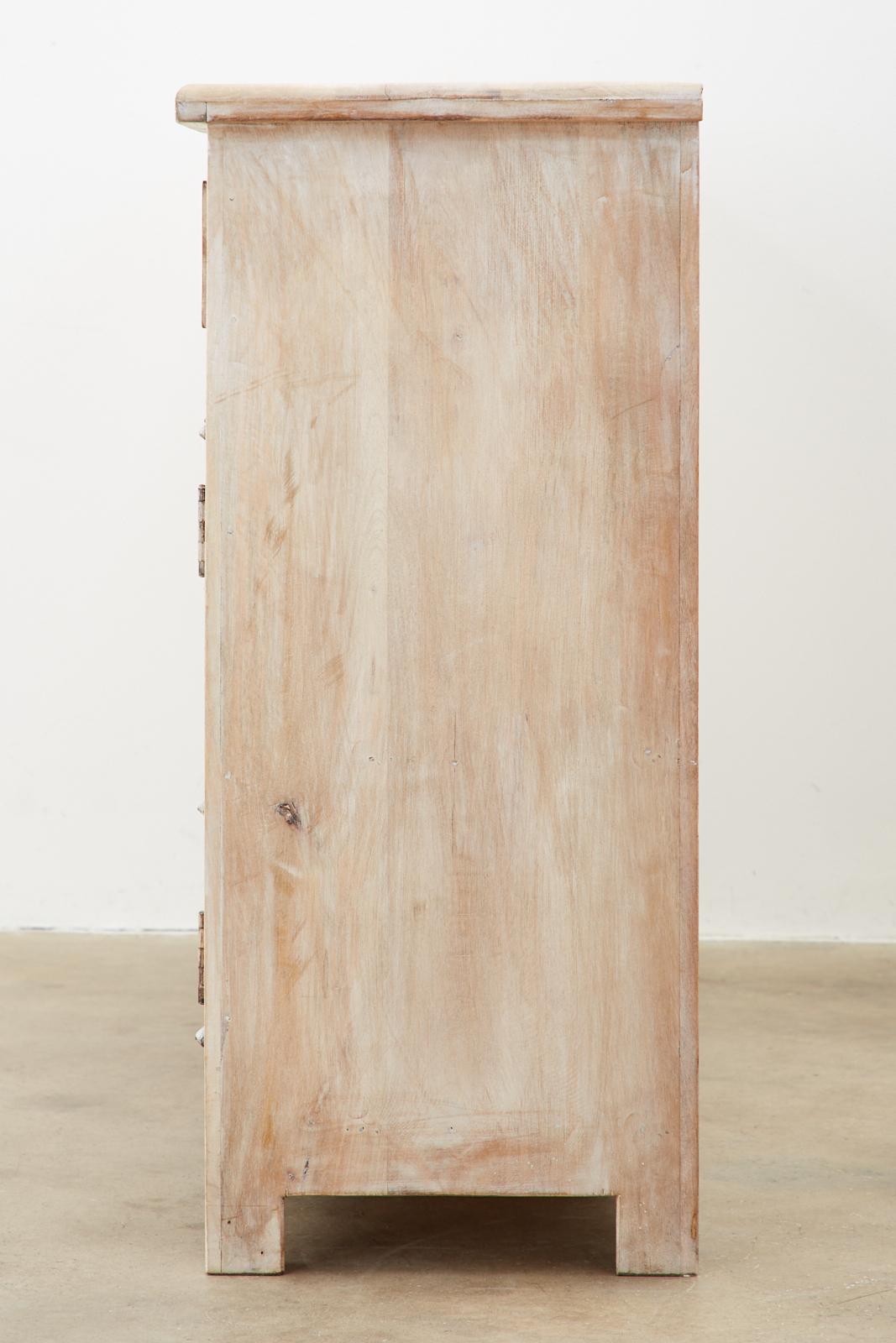 Colonial Style Indian Bleached Teak Sideboard Server Cabinet at 1stDibs ...