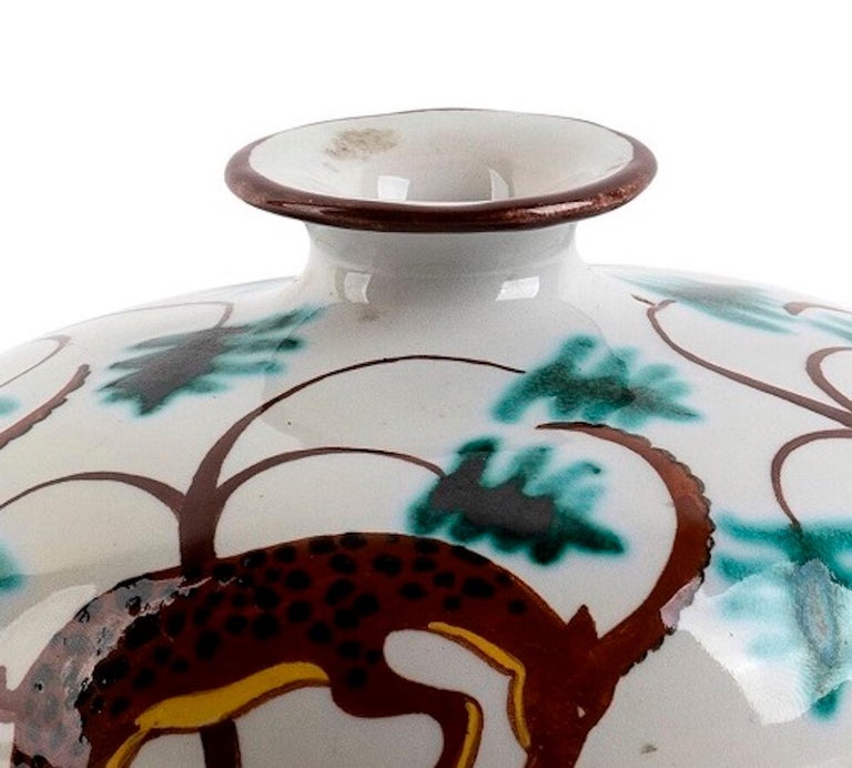 Colonial Style Vase by Farina, Faenza, Italy, 1920s at 1stDibs