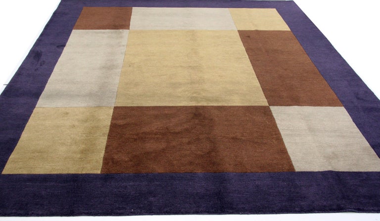 Color Block Tibetan Design Area Rug For Sale at 1stDibs