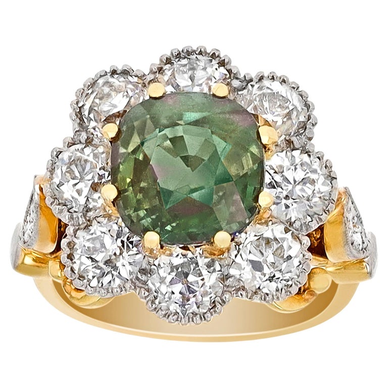 Colour-Change Russian Alexandrite Ring, 4.12 Carats For Sale at 1stDibs