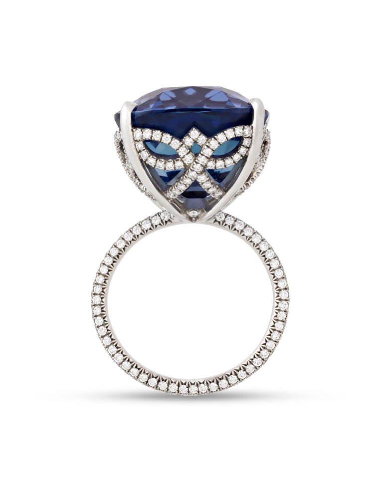 Color-Changing Sapphire Ring, 30.03 Carats at 1stDibs