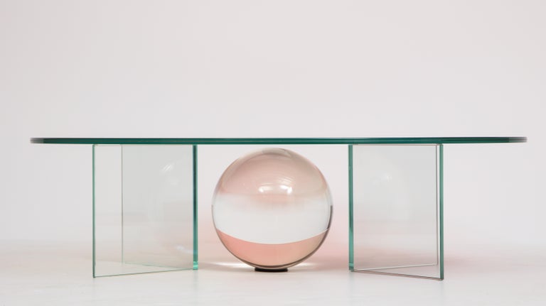 Color Dial Table in Glass and Color Sublimated Glass, 1stdibs New York ...